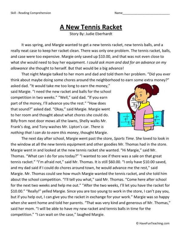 Comprehension Worksheets