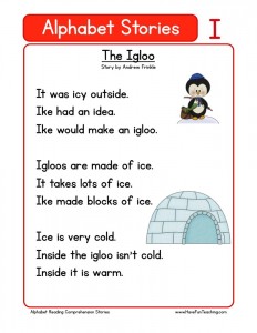 Reading Comprehension Worksheet - The Igloo