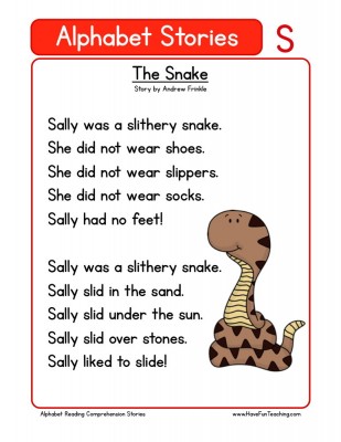 Reading Comprehension Worksheet - The Snake