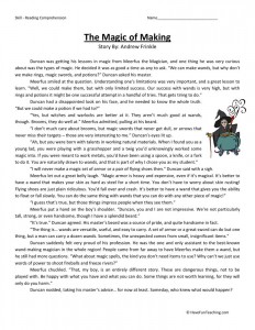 Fifth Grade Reading Comprehension Worksheets