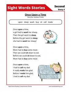 Reading Comprehension Worksheet - Once Upon a Time