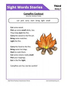 Sight Words Reading Comprehension Worksheets