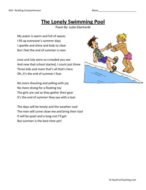 Third Grade Reading Comprehension Worksheets