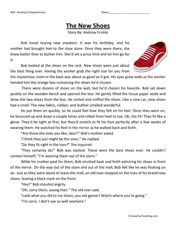 Third Grade Reading Comprehension Worksheets