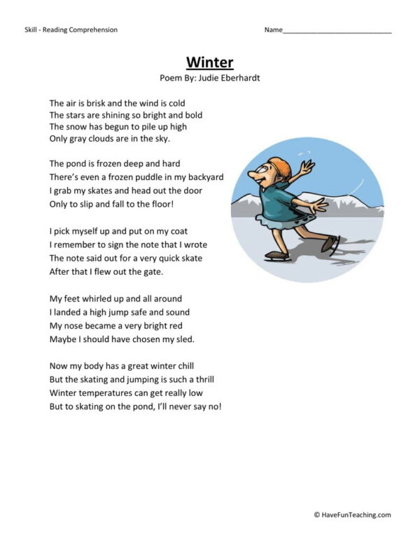 Third Grade Reading Comprehension Worksheets